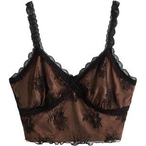 Tops | Lace Spaghetti Strap Crop Tank Top | Poshmark